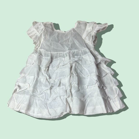 Vintage | Dresses | Vintage No Tag Sheer Ruffled Baptism Christening ...